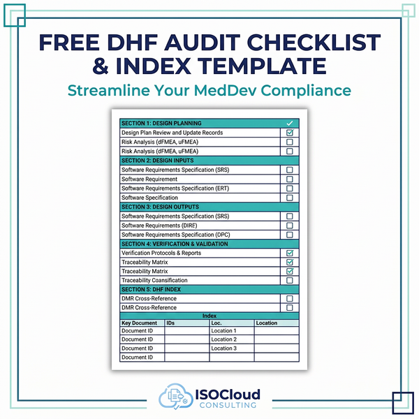 Free DHF Audit Checklist & Index Template | Free ISO 13485 Template ...